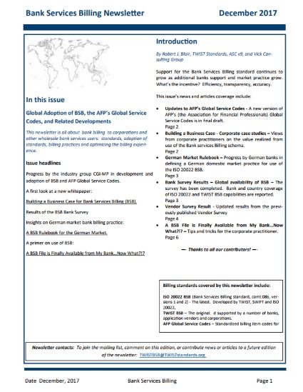 Bank Services Billing - Newsletter - Redbridge